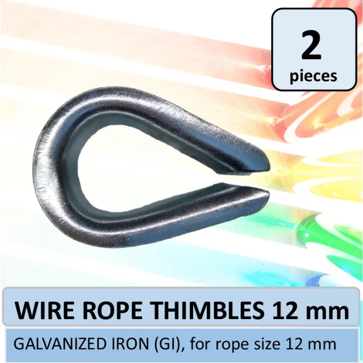 Wire Rope Thimbles 12 for Wire rope 12 mm Galvanized Iron ( GI ) - 2 ...