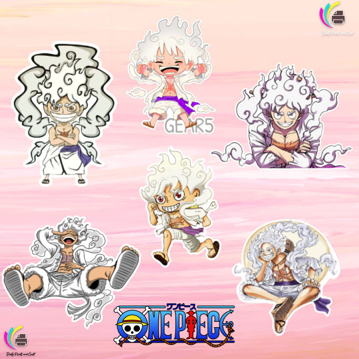 Gear 5 Luffy Sticker, Sun God nika Vinyl Sticker onepiece 5th gear ...