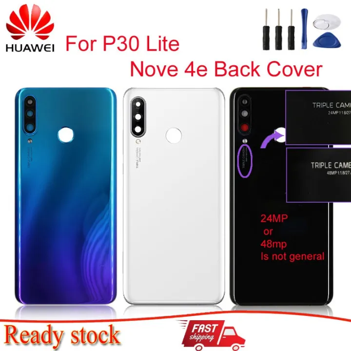 สำหรับ Huawei P30 Lite Nova 4e Nova4e ด้านหลังกระจกเคสฝาหลังเคสพร้อมเลนส์กล้อง | Lazada.co.th