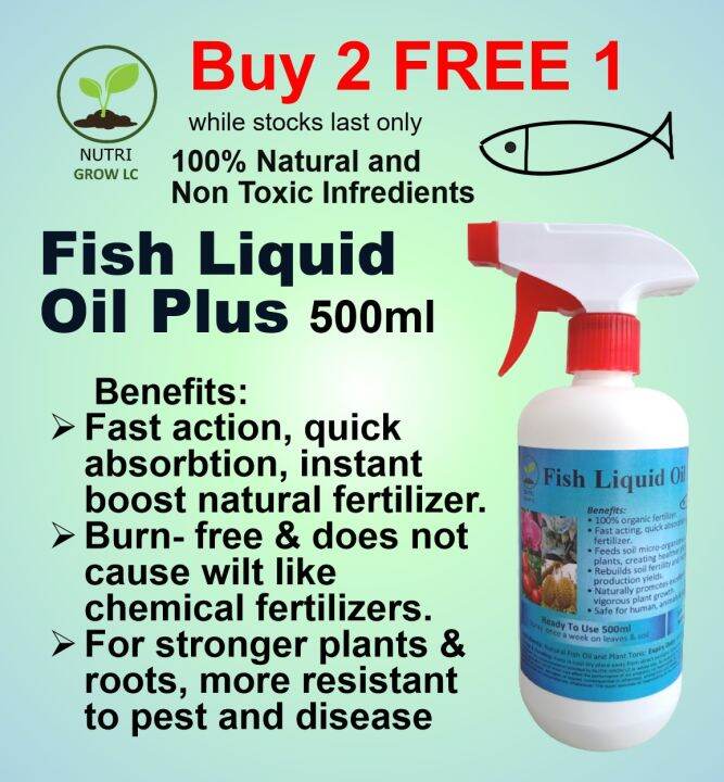 Fish Liquid Oil Plus 500ml Fertilizer Baja Minyak Cecair Ikan Baja ...