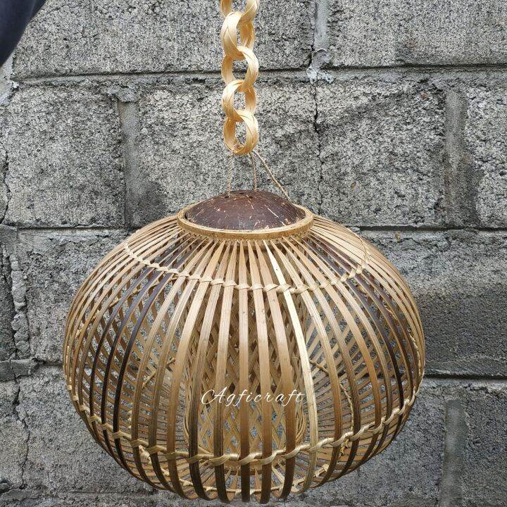 Kap Lampu Bambu Lampion KECIL Lampu Gantung Bambu Lampu Hias Dekorasi ...