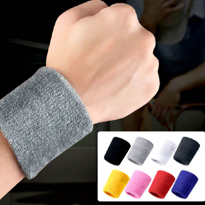Unisex Sweat Absorption Running Bracelet Wrist Band For Running Hiking ...