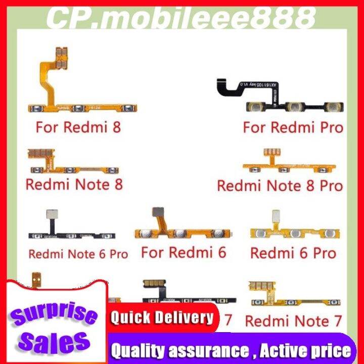 Redmi Power Volume Button Flex Cable S2 4A 5A 6A 7A 9A Note 5 6 7 8 9 ...