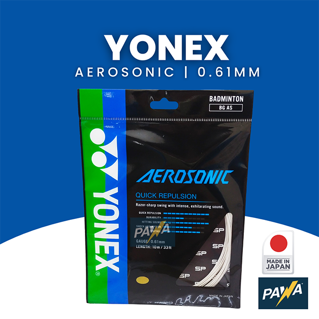 Yonex Aerosonic Badminton String Good Repulsion Thin 0.61MM | Lazada