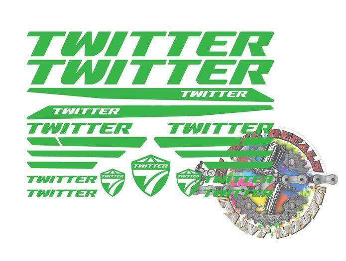 TWITTER BIKE FRAME DECALS | Lazada PH