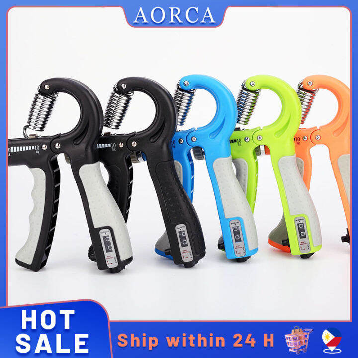 Adjustable R-Shape Countable Hand Grips Strength Exercise Strengthener ...