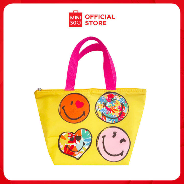MINISO Smiley World Collection Trapezoid Lunch Bag(Yellow) | Lazada PH