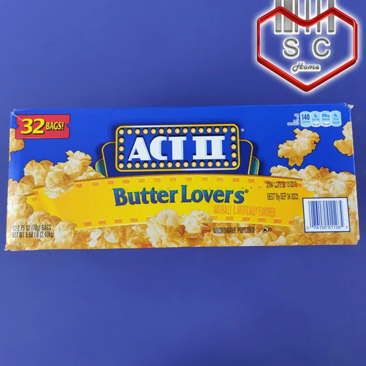 SC ACT II Butter Lovers Microwave Popcorn 32 Bags / per piece - Whole ...
