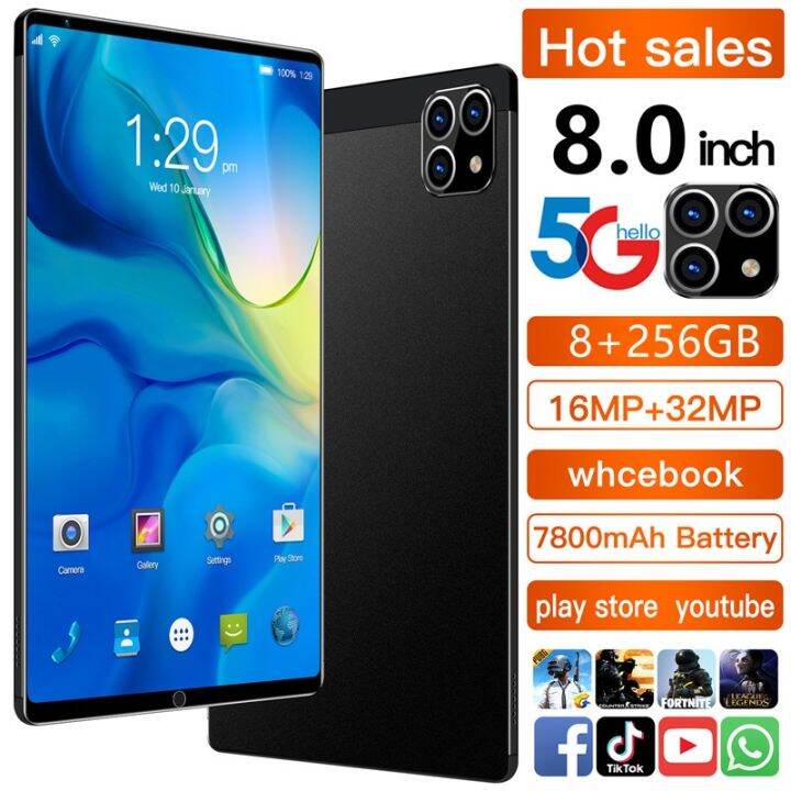 Original Tablet 8inch 8GB 256GB 5G Android Tablet PC Dual SIM Student ...
