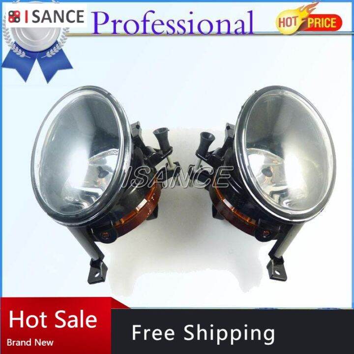 New 1 Pair Front Bumper Convex Lens Fog Lights Lamps For VW Golf Jetta ...