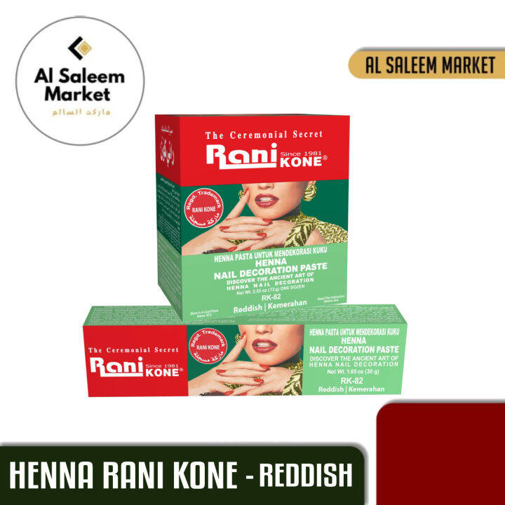 RANI KONE HENNA REDDISH henna kuku kemerahan 12pcs/dus | Lazada Indonesia