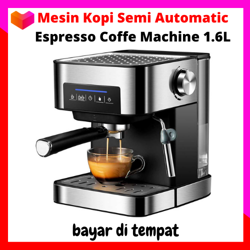 Mesin Kopi Semi Automatic Espresso Coffe Machine 1.6L / Mesin Kopi ...