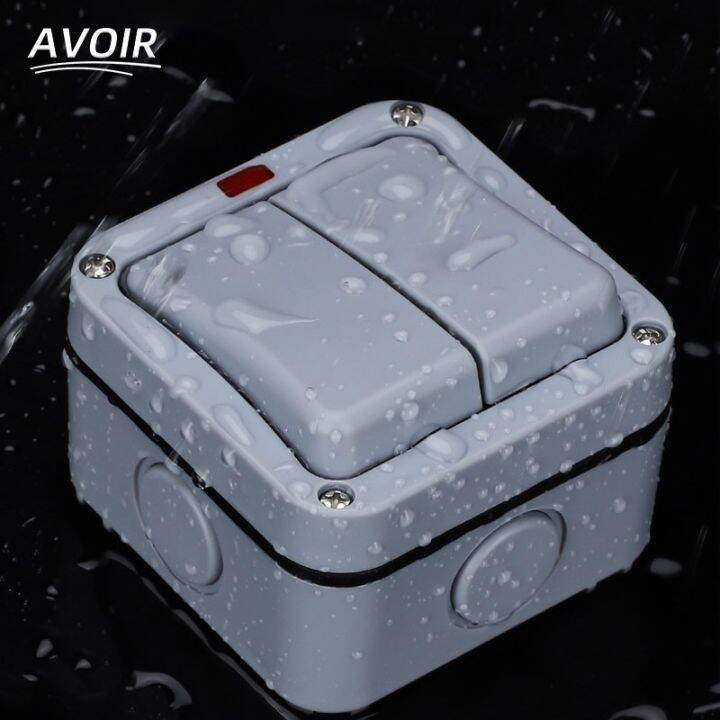 卐 Avoir Outdoor Wall Light Switches IP66 Waterproof Weatherproof Push ...