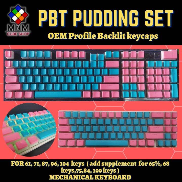 hot-selling item PBT keycaps Pudding Full 108 keys OEM Profile for ...