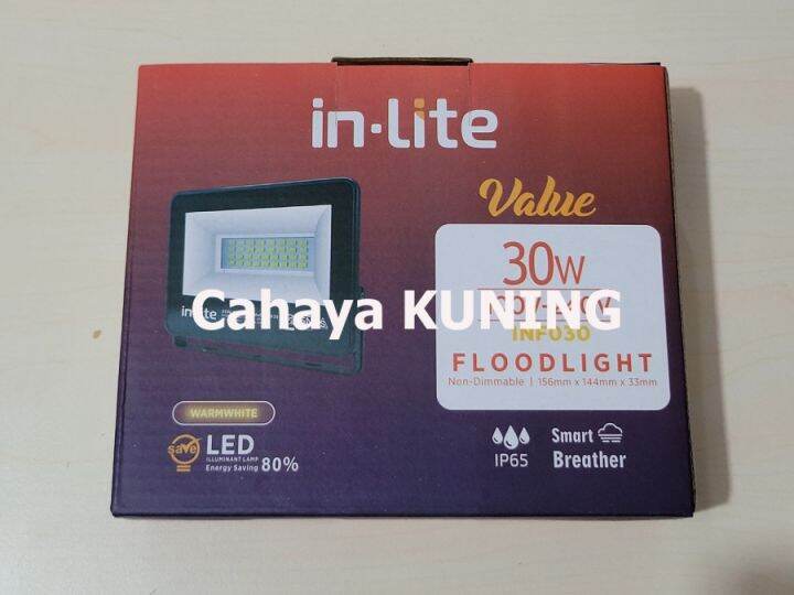 Lampu sorot 30watt KUNING LED inlite value INF030 in-lite floodlight ...