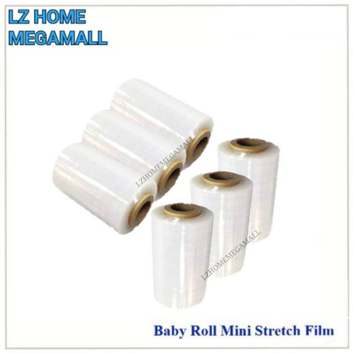100mm Transparent / Black Baby Roll Mini Stretch Film/ Wrapping Film ...