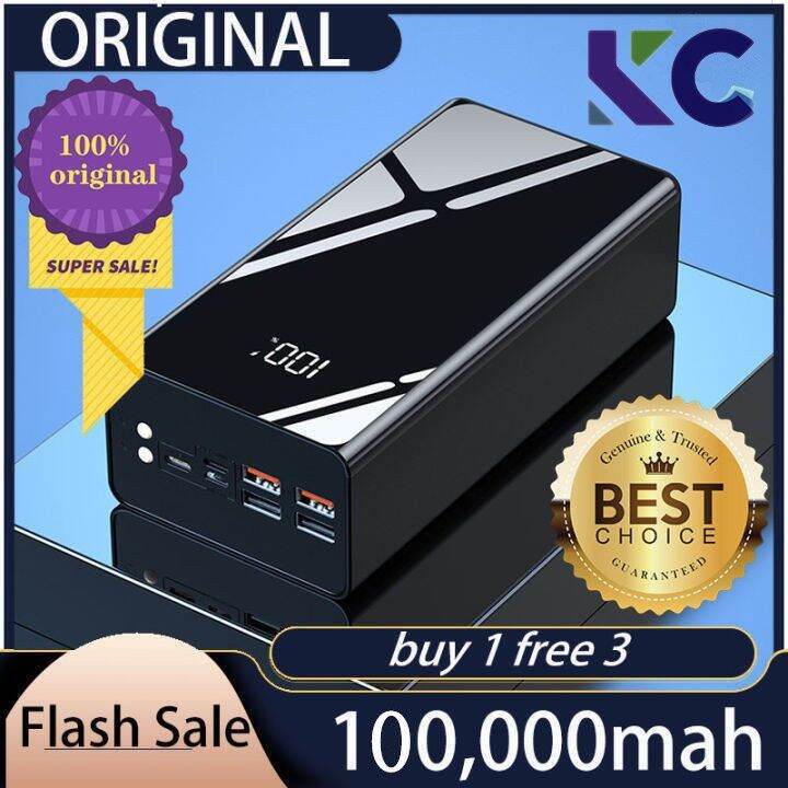 ♞KCpower bank 10000mah heavy duty capacity display with LED light ...