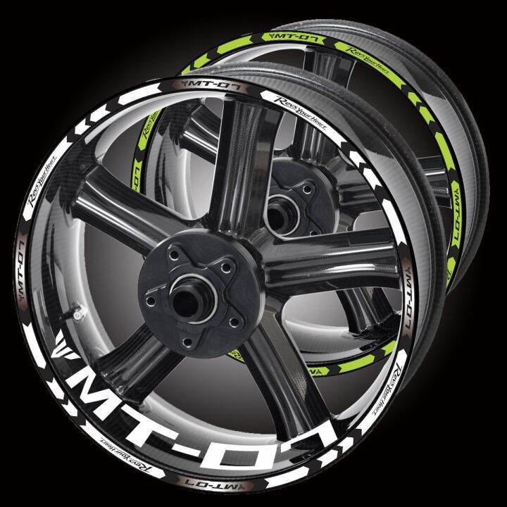 Reflective Motorcycle Mt07 Wheel Stickers Rim Decal Logo Set For Yamaha ...