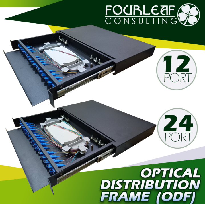 12 24 port ODF with and without connector 1u rackmount | Lazada PH