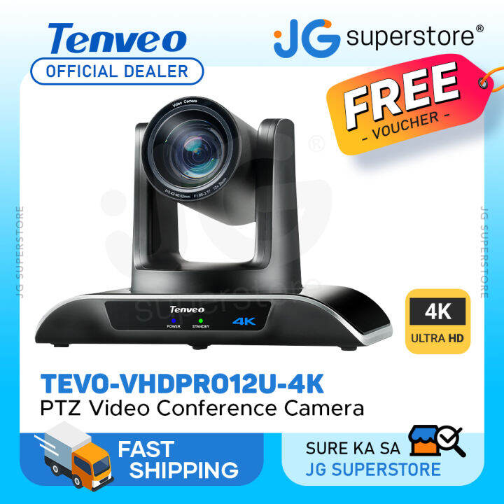 Tenveo Tevo 12X Zoom 8MP 4K Ultra HD PTZ Video Conference Camera - USB 3.0 / HDMI / RS232 ...