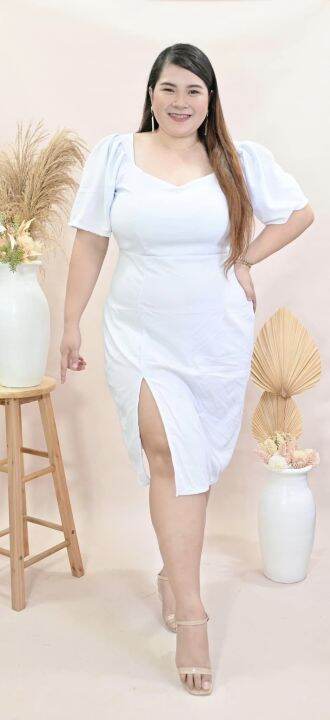 CHUB ABBY PUFF SLIT DRESS PLUS SIZE | Lazada PH