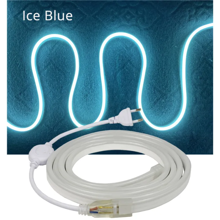 Flexible LED Neon Tape Rope Light Strip 220V Width 8mm Waterproof ...
