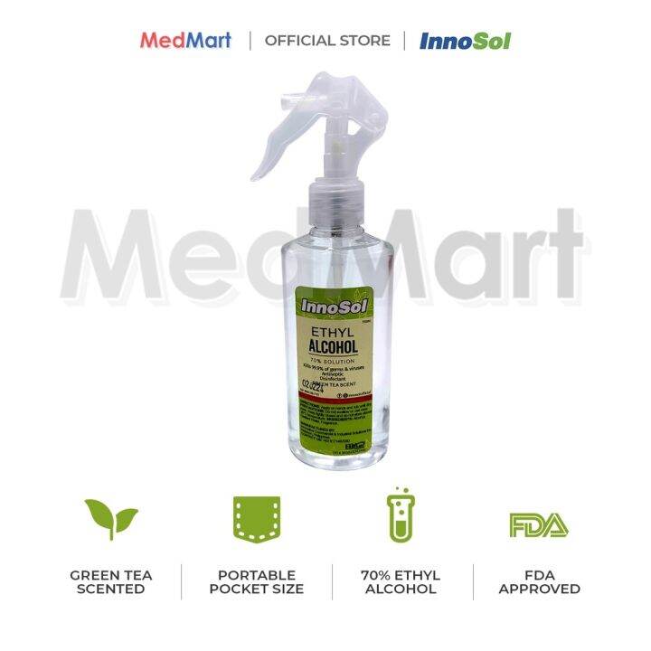 INNOSOL 70 ETHYL ALCOHOL Green Tea Scent 210ml Spray | Lazada PH