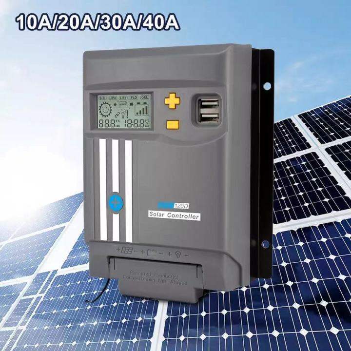 Mppt Solar Charge Controller Solar Panel MPPT LCD Display 10A 20A 30A 40A With WIFI 12V/24V ...