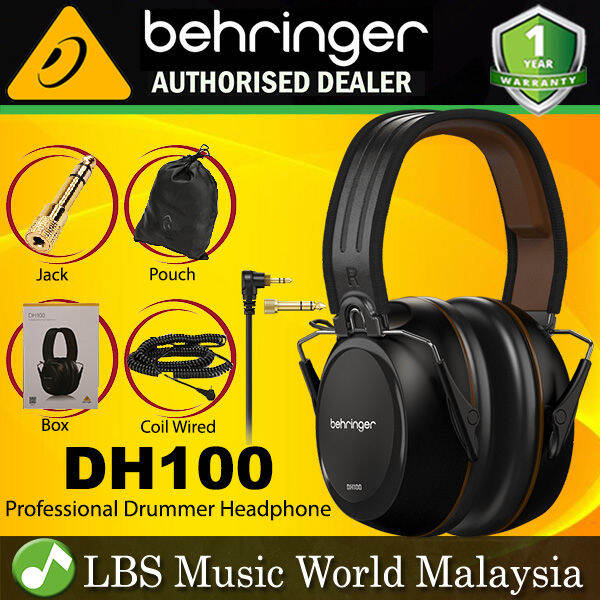 Behringer DH100 Closed Back Wired Drummer Headphone for Digital Drum (DH-100 DH 100) | Lazada