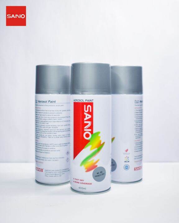 Sanvo Aerosol Spray Paint 400 ml (Silver Hi-Temp) | Lazada PH