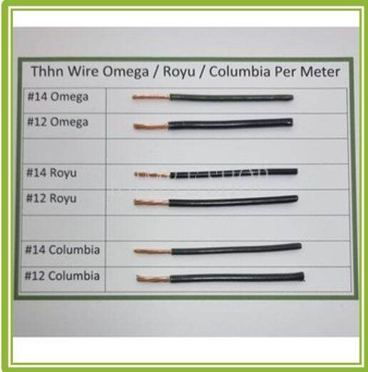 THHN STRANDED WIRE (PER METER) #14/7 2.0mm - #12/7 3.5mm Electrical Wire Omega/Royu/Columbia ...