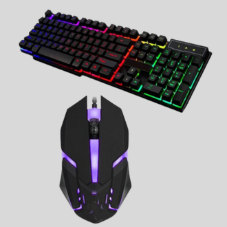 DIVIPARD GMK50 RGB Floating Game Backlight Wired Keyboard & Wired Mouse ...