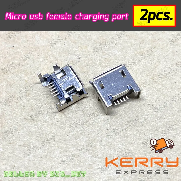 [2pcs.] Micro usb female charging port 5pin สำหรับช่างอิเล็กทรอนิกส์ ...
