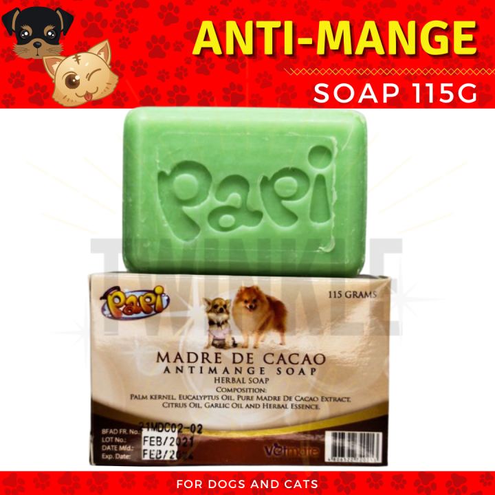 Papi Anti Mange Madre De Cacao Herbal Soap for Dogs and Cats ♥ 115g ♥ ...