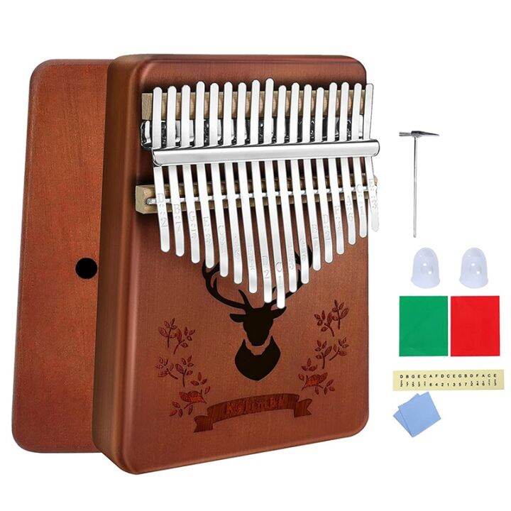 Kalimba Thumb Piano 17 Keys,Finger Piano Portable Hand Piano Musical ...