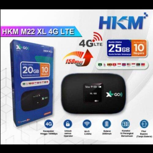 HKM M22 XL Mifi Modem Wifi 4G All Operator UNLOCK Free Kuota [BYPASS ...