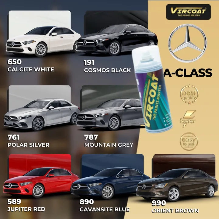 [Mercedes A-CLASS] VIRCOAT Aerosol Spray 2K Paint/ Car Body Touch Up ...