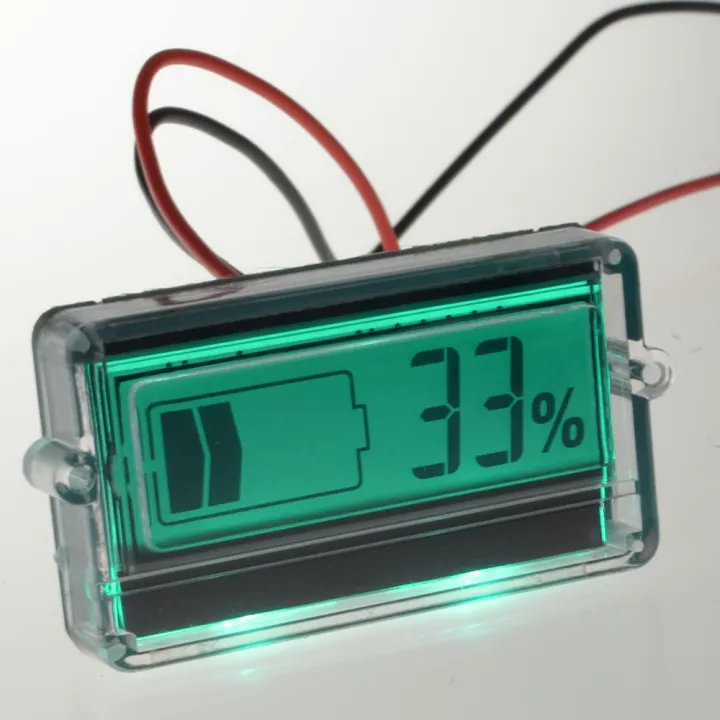 TH01 8-63V LCD Green Backlight Lead Acid Li-Ion Battery Capacity ...