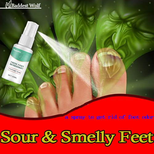Foot Odor Spray Antibacterial Deodorant Powder Anti Itch Sweat Odor ...