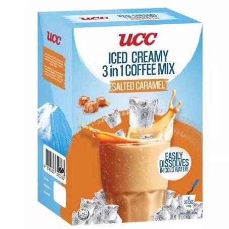 UCC Iced Creamy 3 in 1 Coffee Mix - SALTED CARAMEL (10 sticks x 25g) | Lazada PH