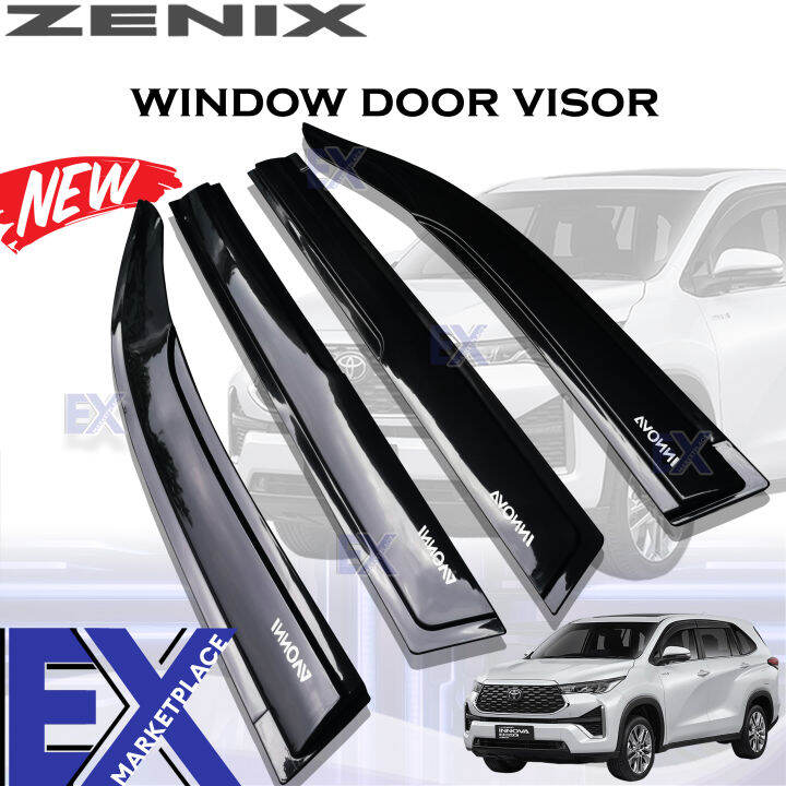 Toyota Innova Zenix 2023-2024 Window door visor INJECTION TYPE Black ...