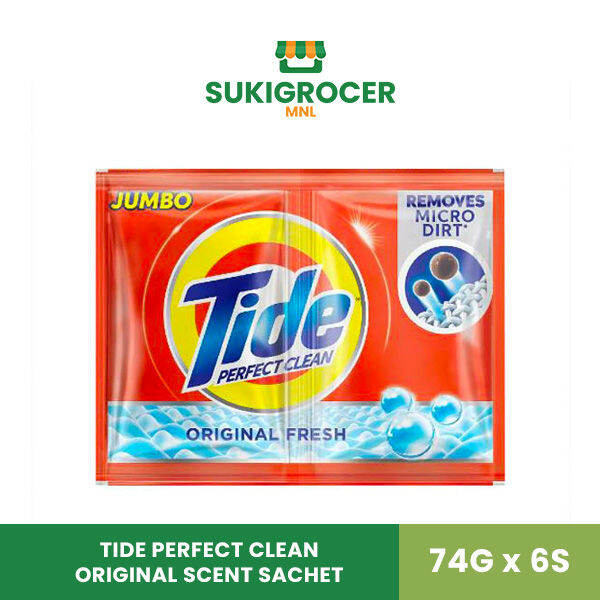 Tide Perfect Clean Original Scent Sachet 74G x 6s | Lazada PH