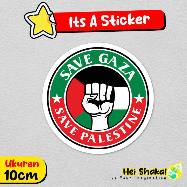 Heishaka Stiker Save Gaza Save Palestine Sticker Palestina Vinyl Anti ...