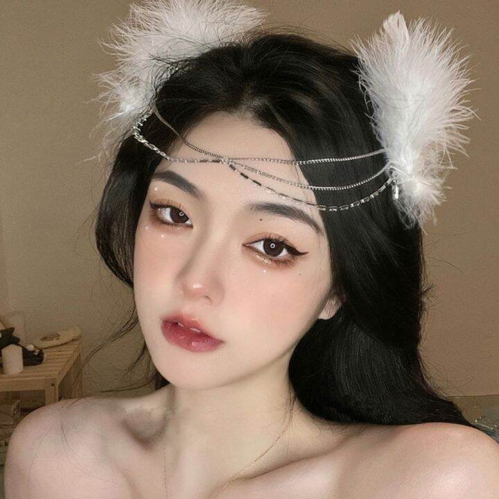 HHGY ย้อนยุค นางฟ้า ผ้าโพกศีรษะ ปาร์ตี้ โลหะผสม ของขวัญผู้หญิง คลิปหนีบ ...