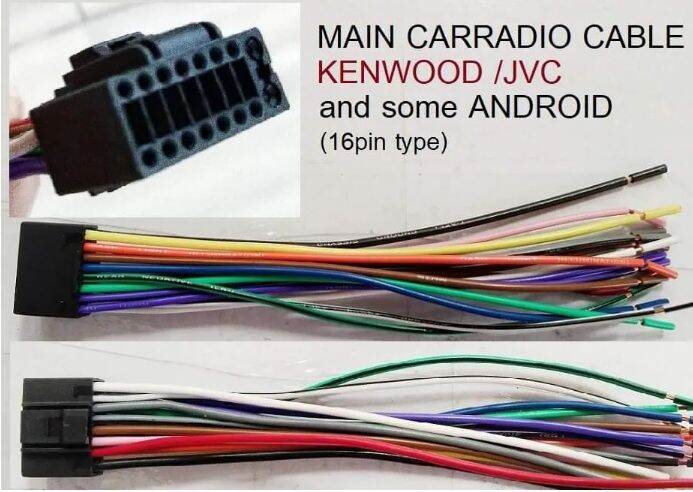 Carradio main cable 16pin JVC KENWOOD จอ android บางรุ่น ในรถ TOYOTA ...