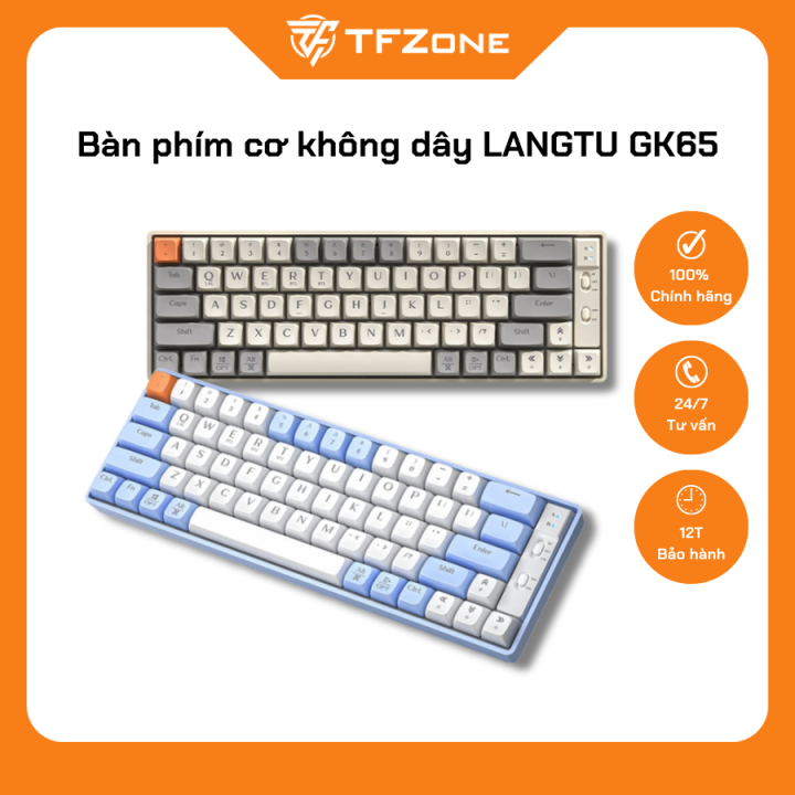 Bàn phím cơ không dây LANGTU GK65 - Có HOTSWAT GoldenSwitch - Hỗ trợ 3 ...