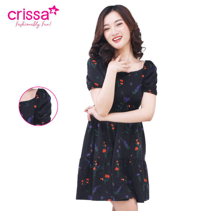 Crissa Ladies Dress Zilla Rib Knits Square Neck MLW | Lazada PH