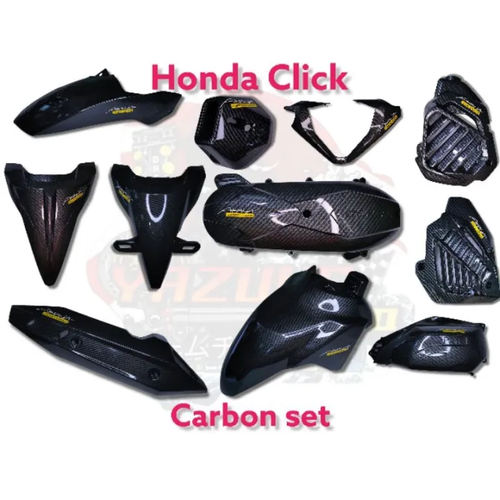 Honda Click v2 Carbon Tire Hugger Heat guard Muffler Tip Radiator Cover ...