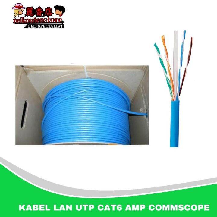 OBRAL KABEL LAN UTP CAT 6 COMMSCOPE RJ45 1 ROLL PANJANG 305 METER KABEL ...