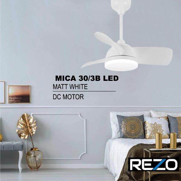 Rezo MICA 3B/30" LED DC Motor Remote Baby Mini Ceiling Fan / Kipas ...